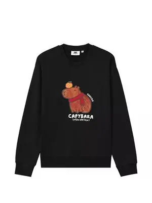 CHOCOOLATE Capybara-print Sweatshirt - Black