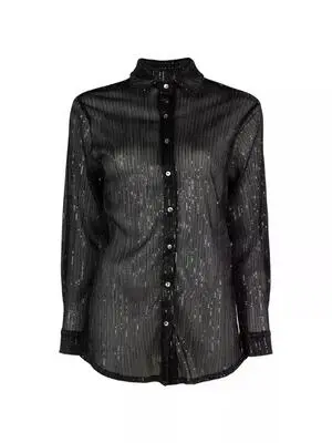 PALMACEA Nuna Sequin Embellished Sheer Shirt