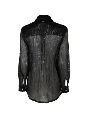 PALMACEA Nuna Sequin Embellished Sheer Shirt