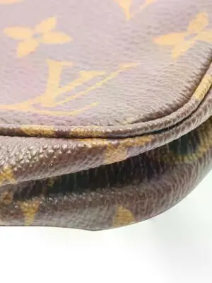 LOUIS VUITTON 2001 Monogram Pochette Accessoires Shoulder Bag - Brown