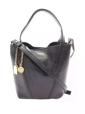 Chloé 2000-2026 Small Grained Calfskin Spin Satchel - Black