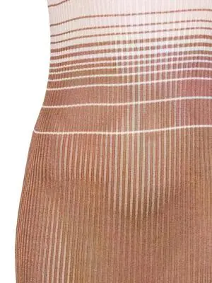 ROBERTO COLLINA Gradient-effect Ribbed-knit Maxi Dress - Brown