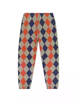 DENIM TEARS Intarsia-knit Argyle Track Pants