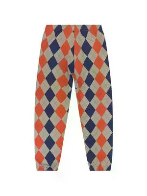 DENIM TEARS Intarsia-knit Argyle Track Pants