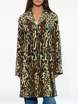Marni Animalier Wool Chenille Coat - Yellow