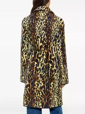 Marni Animalier Wool Chenille Coat - Yellow