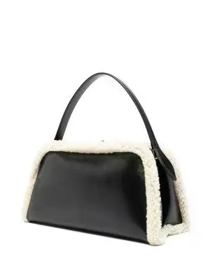 Khaite Shearling-trimmed Leather Tote Bag