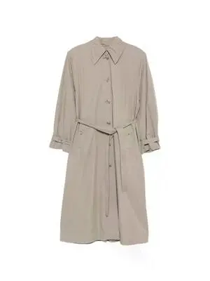 Magda Butrym Belted Storm Flap Coat - Neutrals