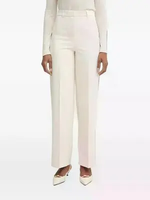MORGAN Poya.f Pressed-crease Straight-leg Trousers - Neutrals