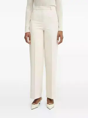 MORGAN Poya.f Pressed-crease Straight-leg Trousers - Neutrals