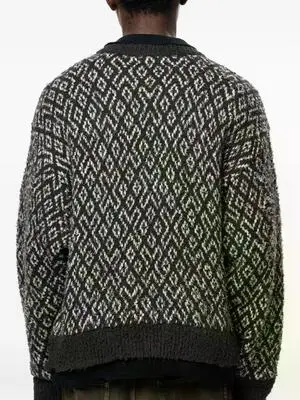 Mihara Yasuhiro Diamond Knit V-neck Sweater