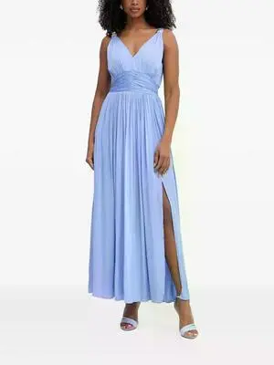 MORGAN Ruched Side-slit Maxi Dress