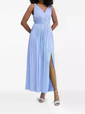 MORGAN Ruched Side-slit Maxi Dress