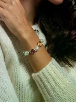 DOWER & HALL Candy Gemstone Pearl Bracelet