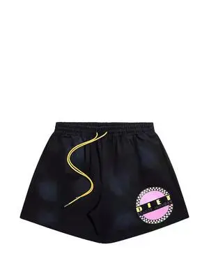 DIET STARTS MONDAY Twill Logo Print Shorts