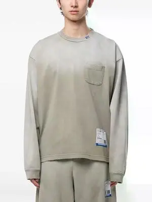Mihara Yasuhiro Sun Faded Like Distressed Long Sleeve T-shirt - Neutrals