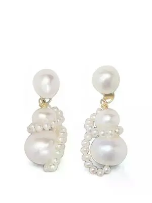 Completedworks Pearl-embellished Drop Earrings - Gold
