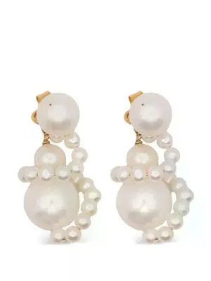 Completedworks Pearl Embellished Drop Earrings - Gold