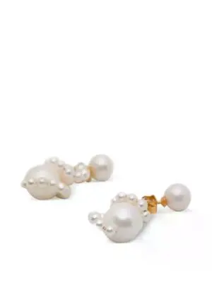 Completedworks Pearl Embellished Drop Earrings