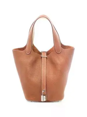Hermès 2020 Picotin Lock Éclat Pm Leather Tote Bag - Brown