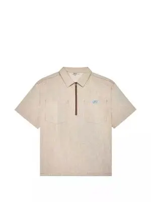 MALBON The Hickory Stripe-print Shirt - Neutrals