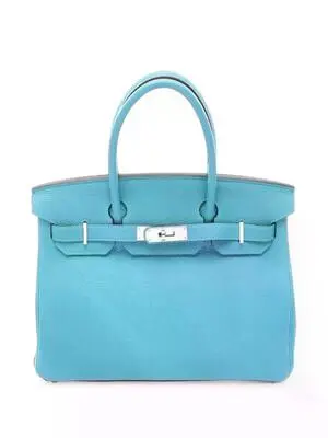 Hermès 2012 Birkin 30 Togo Leather Tote Bag - Blue