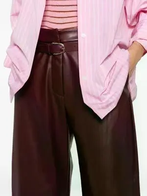Imperial Belted Faux-leather Trousers