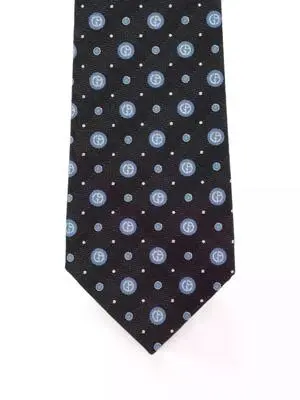 Giorgio Armani Logo-print Polka-dot Tie