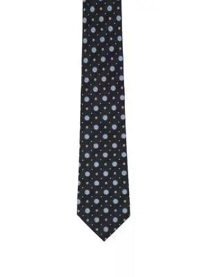 Giorgio Armani GIORGIO ARMANI Logo Polka Dot Neck Tie Black