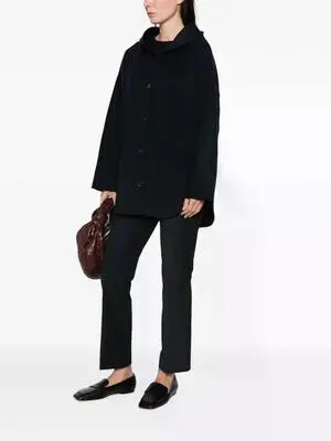 Max Mara Hooded Button-up Coat