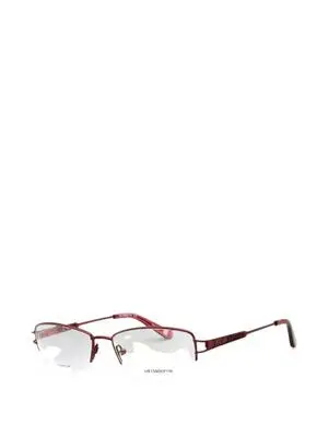 LIZ CLAIBORNE Titanium Rectangle Eyeglasses - Red