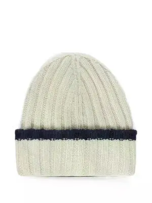 FAY Ribbed-knit Stripe Beanie Hat