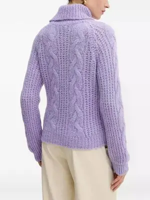 MORGAN Cable-knit Roll-neck Sweater