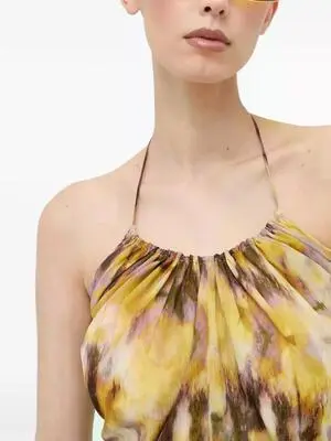 MORGAN Abstract Print Halterneck Top