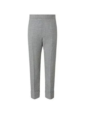 Thom Browne Wool Pique Gunclub Check Double Needle Stitch Trousers - Grey