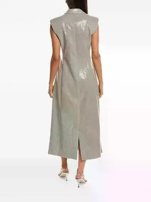 Brunello Cucinelli Sequin-embellished Sleeveless Midi Dress