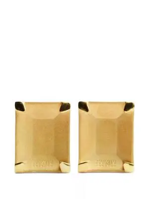 MAISON MARGIELA Rectangular Stud Earrings - Gold
