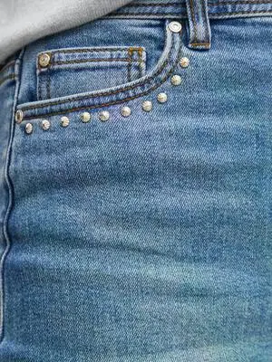 MORGAN Stud-embellished Stonewashed Bootcut Jeans