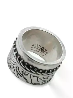 MAISON MARGIELA Floral-engraved Layered Ring