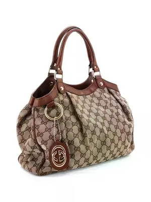 Gucci Sukey Gg Canvas With Leather Medium Tote Bag