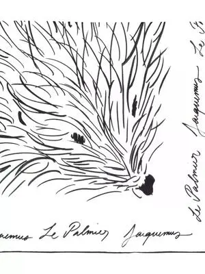 Jacquemus Le Foulard Herisson Hedgehog-print Silk Scarf