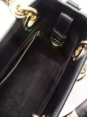 Dior Leather Quilted Lady 95.22 Mini Tote Bag - Black