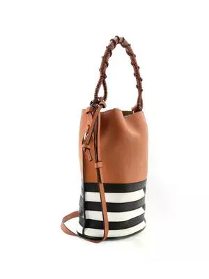 Loewe Gate Top Handle Leather Medium Bucket Bag