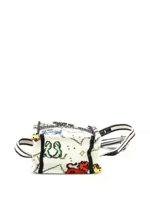 Dior Pixel Zodiac Embroidered Canvas Mini Tote Bag