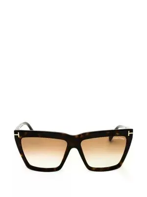 TOM FORD Tortoiseshell-effect Rectangle-frame Sunglasses