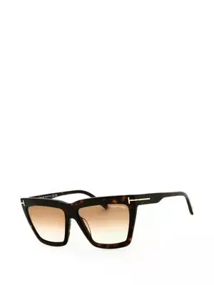 TOM FORD Tortoiseshell-effect Rectangle-frame Sunglasses