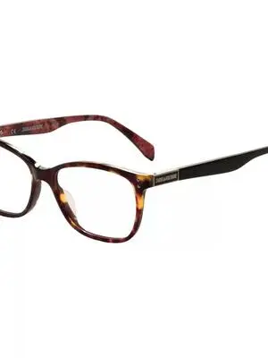 Zadig&Voltaire Tortoiseshell Effect Rectangle Frame Eyeglasses - Brown