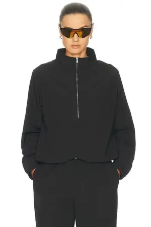 Literary Sport Virginia Half Zip Sweater - Black