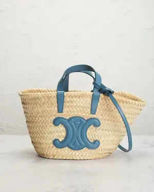 FWRD RENEW Celine Raffia Teen Classic Panier Basket Tote Bag