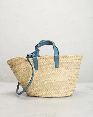 FWRD RENEW Celine Raffia Teen Classic Panier Basket Tote Bag